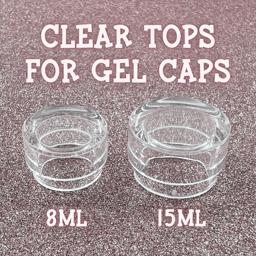 Clear Tops For Gel Caps | Sparkle & Co.